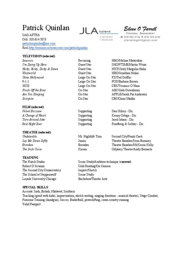 Patrick Quinlan Resume 2020 | PDF