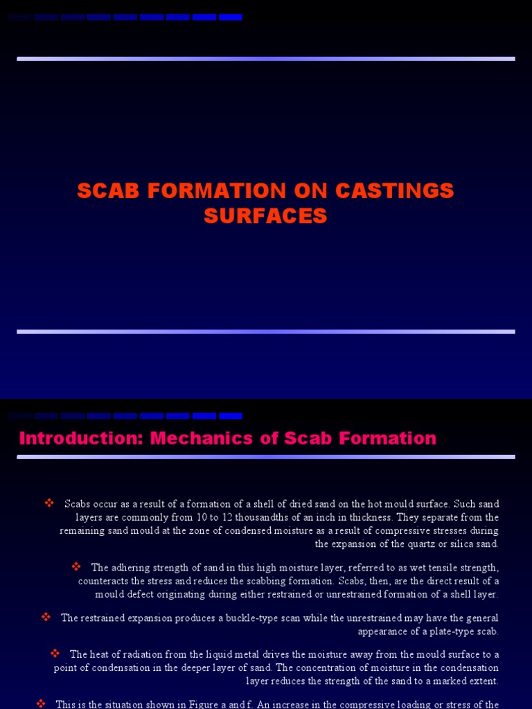 Lecture 4 Scab Formation On Castings Surfaces | PDF | Casting ...