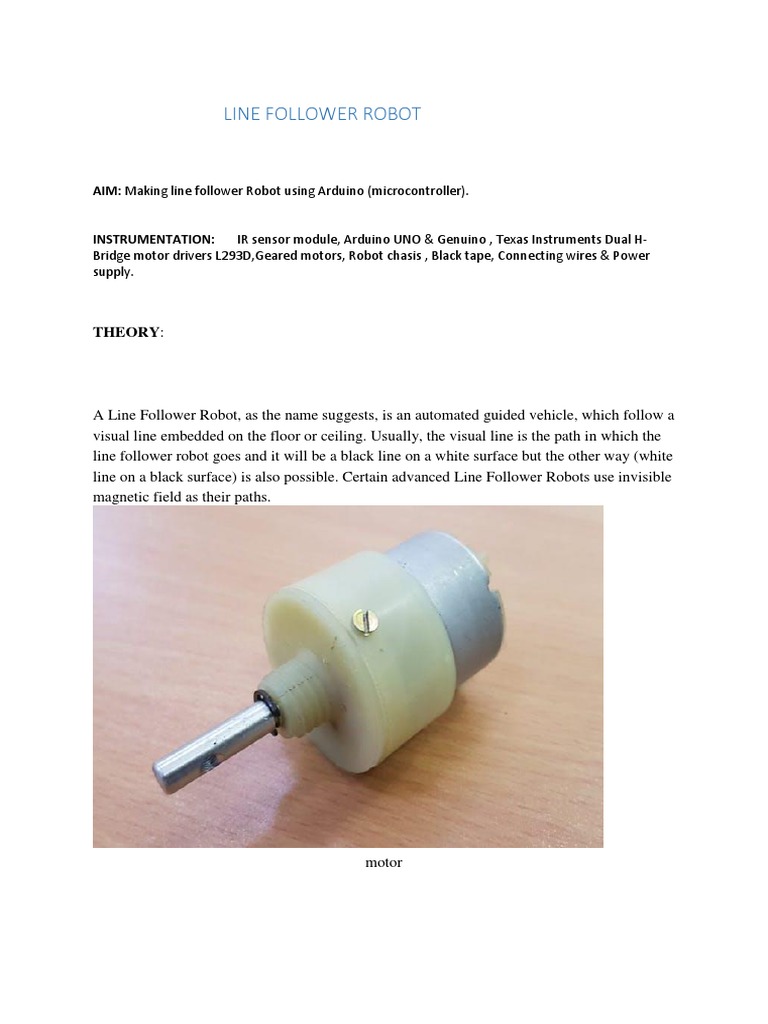 Design and Implementation of an Arduino-Based Line Following Robot ...