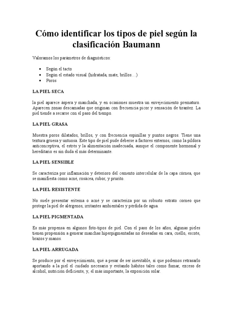 Clasificación Baumann | PDF