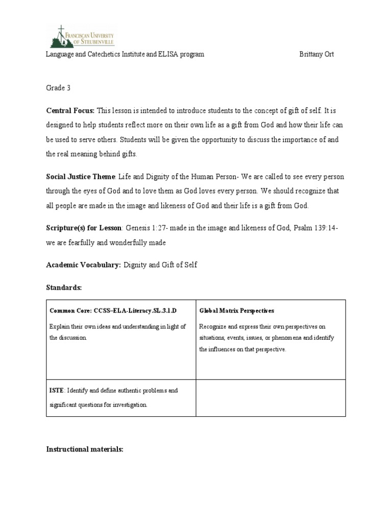 Lci Elisa Project - Lesson Plans | PDF | Eternal Life (Christianity ...