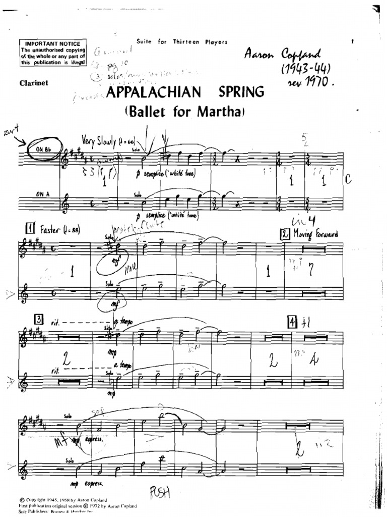 Appalachian Spring - Aaron Copland | PDF