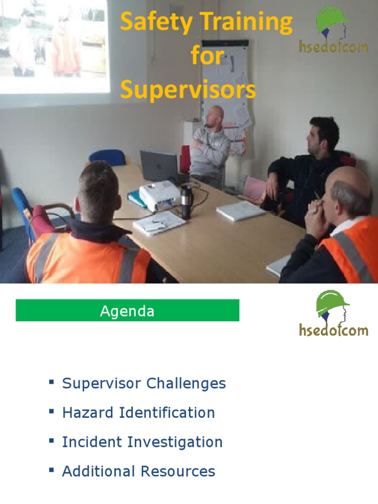 Supervisor Safety Training | PDF | Personal Protective Equipment ...