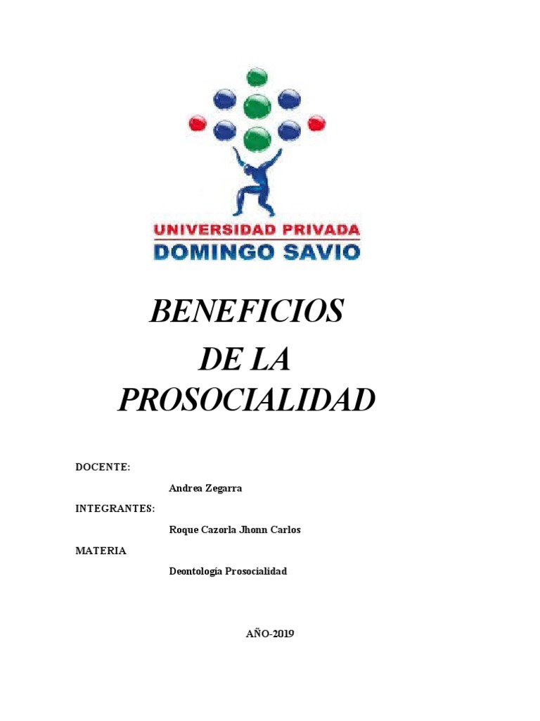 Beneficios de La Prosocialidad | PDF