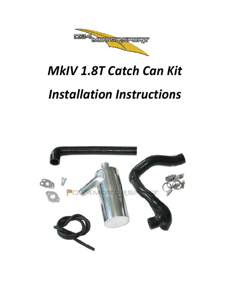 MkIV 1.8T Catch Can Installation Guide | PDF