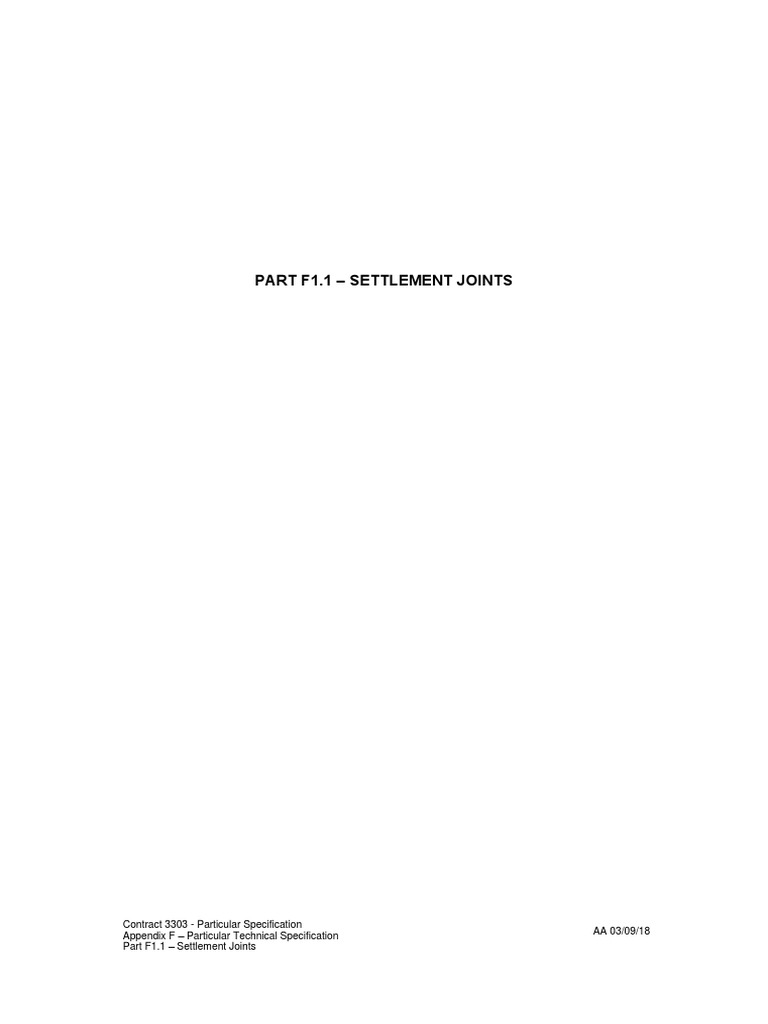 F1.1 - Settlement Joints | PDF | Pipe (Fluid Conveyance) | Civil ...