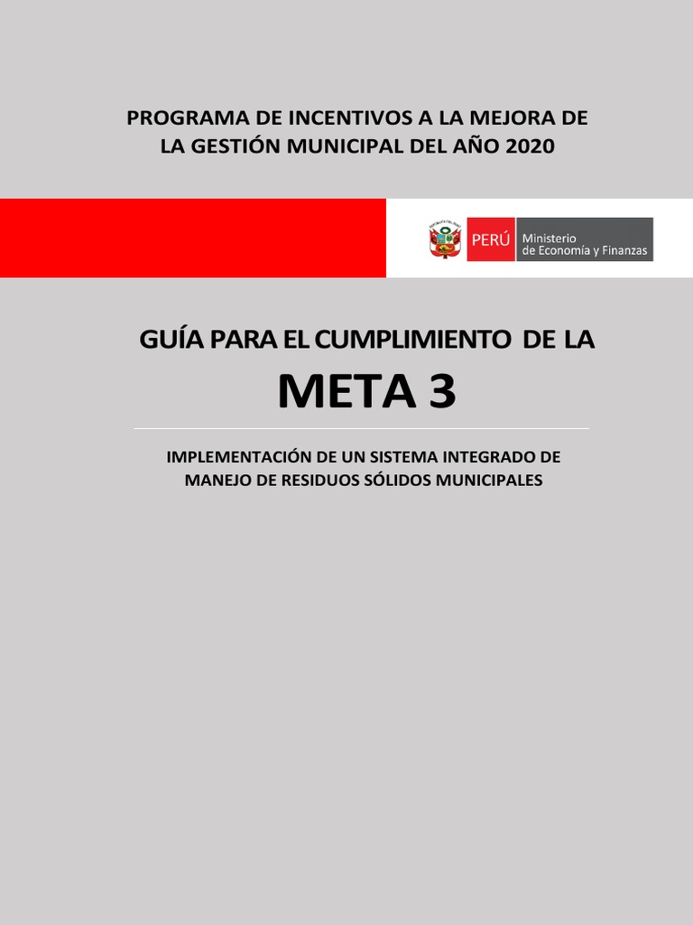 Meta3 Guia 2020 PDF | Descargar gratis PDF | Gestión de residuos | Residuos