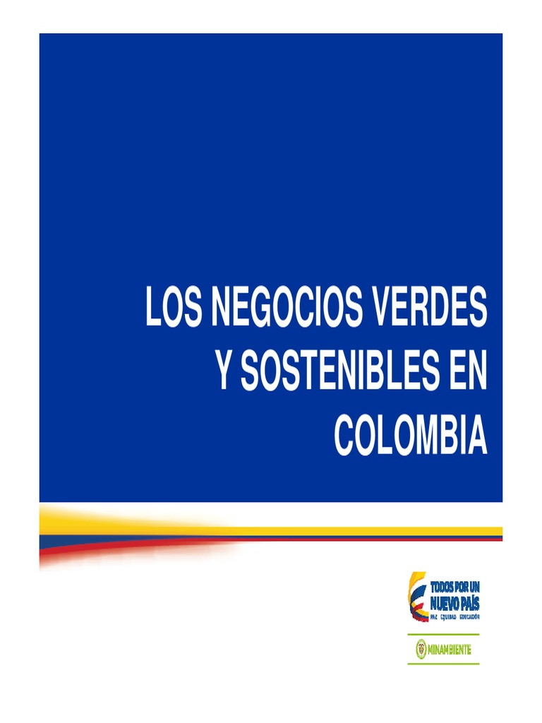 Los Negocios Verdes y Sostenibles en Colombia Minambiente | PDF ...
