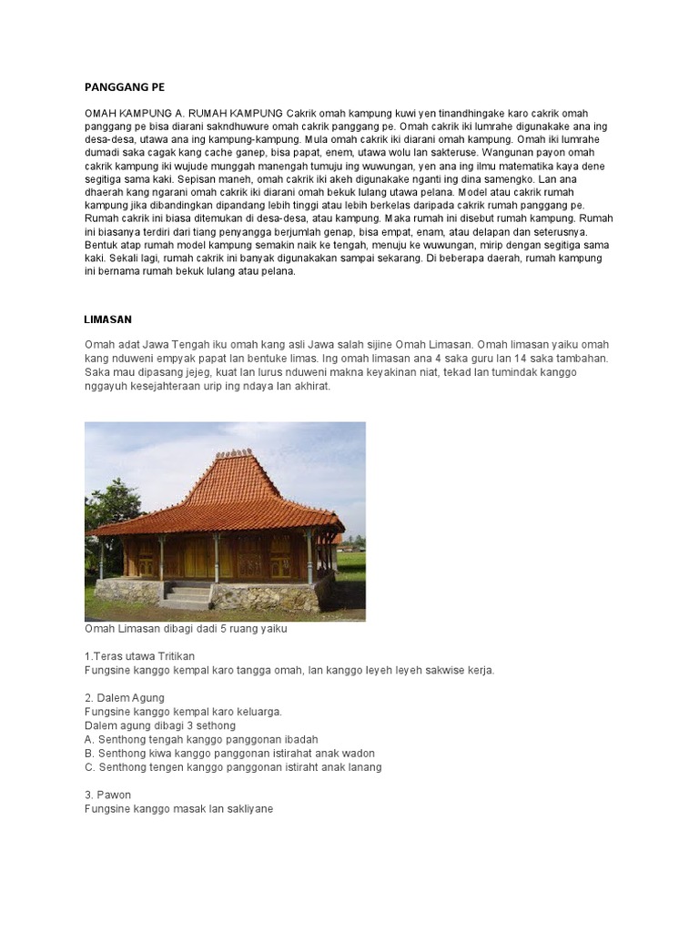 Omah Adat Basa Jawa | PDF