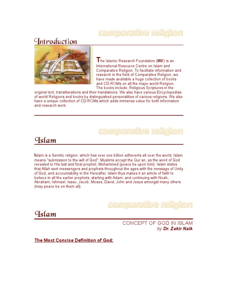 Understanding God in Islam | PDF | Philosophy