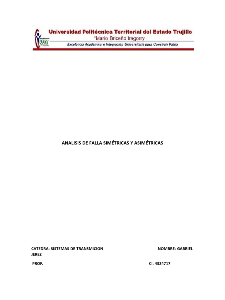 Analisis de Falla Simétricas y Asimétricas | PDF | Generador eléctrico ...