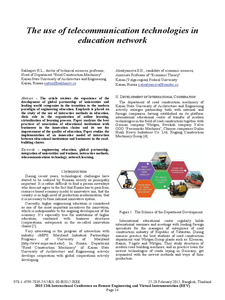 The Use of Telecommunication Technologies in Education Network | PDF ...