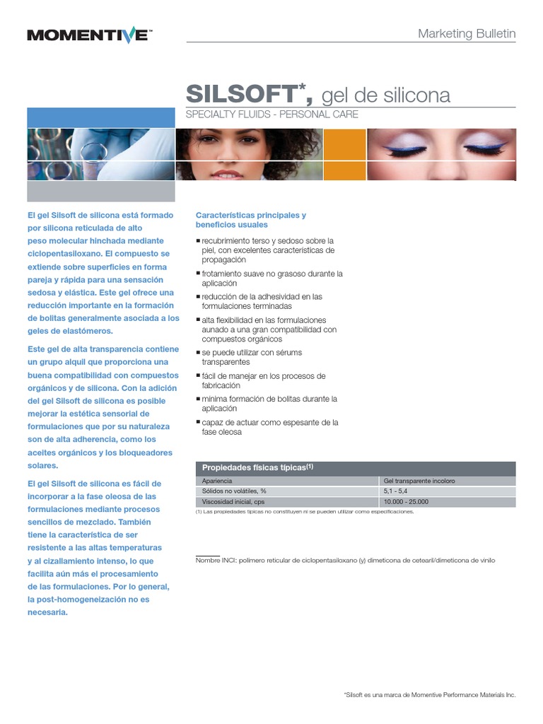 Silsoft Gel SP A4 MB - Indd | PDF | Silicona | Patentar