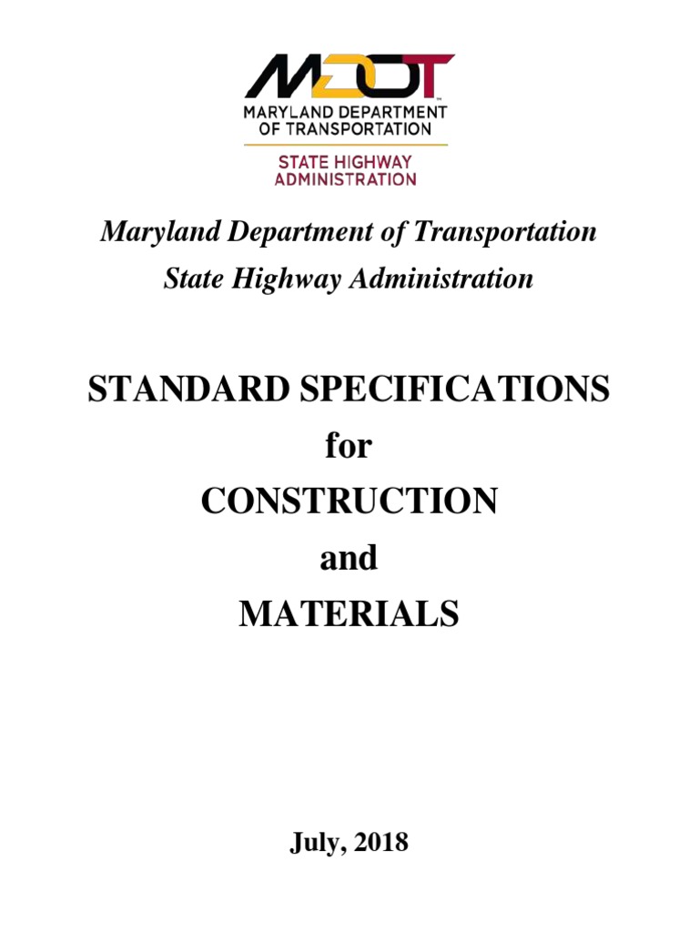 2018 Standard Specifications | PDF | Road Surface | Specification ...