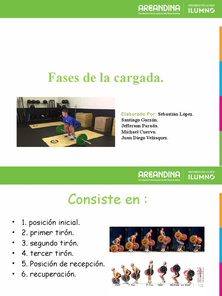 Fases de Cargada | PDF | Levantamiento de pesas | Deportes