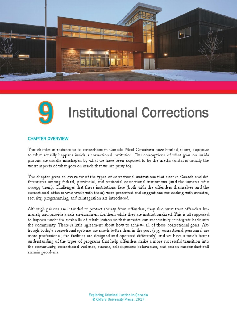Institutional Corrections: Chapter Overview | PDF | Prisoner | Prison