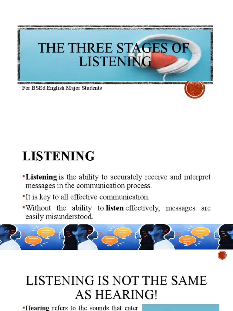 Stages of Listening Lesson | PDF | Mental Processes | Applied Psychology