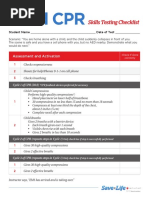 BLS Skills Checklist | PDF | Cardiopulmonary Resuscitation | Medical ...