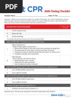 ACLS Skills Checklist | PDF | Breathing | Human Diseases And Disorders