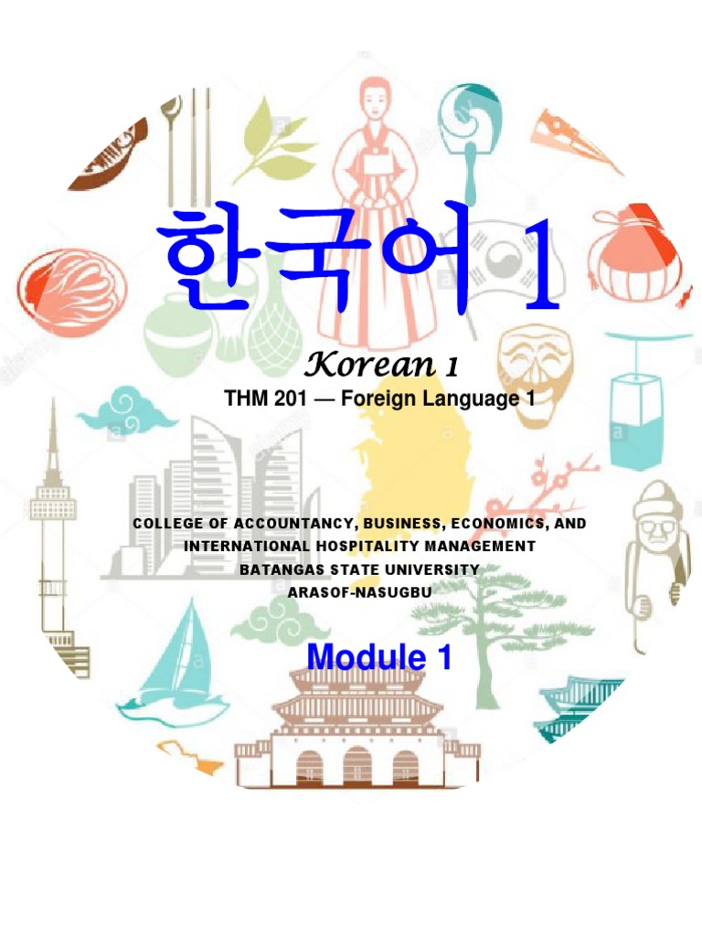 Korean Language Module 1 | Download Free PDF | Korean Language | Korea