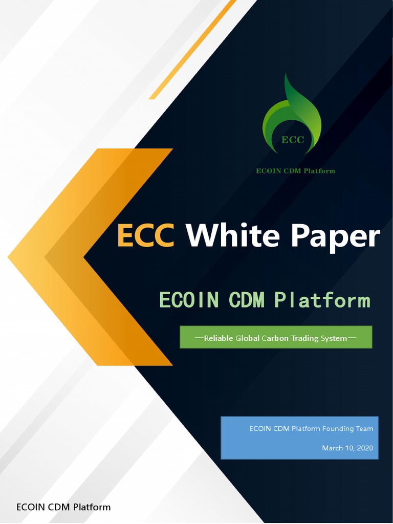 White Paper: ECOIN CDM Platform | PDF | Clean Development Mechanism | Emissions Trading