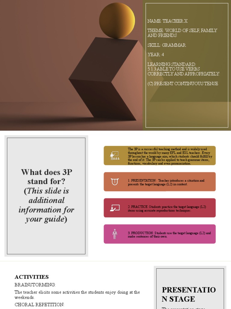 The 3p Method Ppt Pdf English As A Second Or Foreign Language