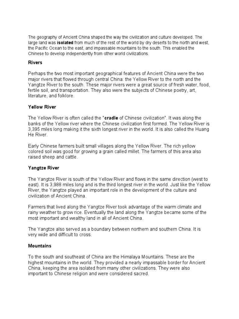 Ancient China's Geographic Influence | PDF | China | World Politics