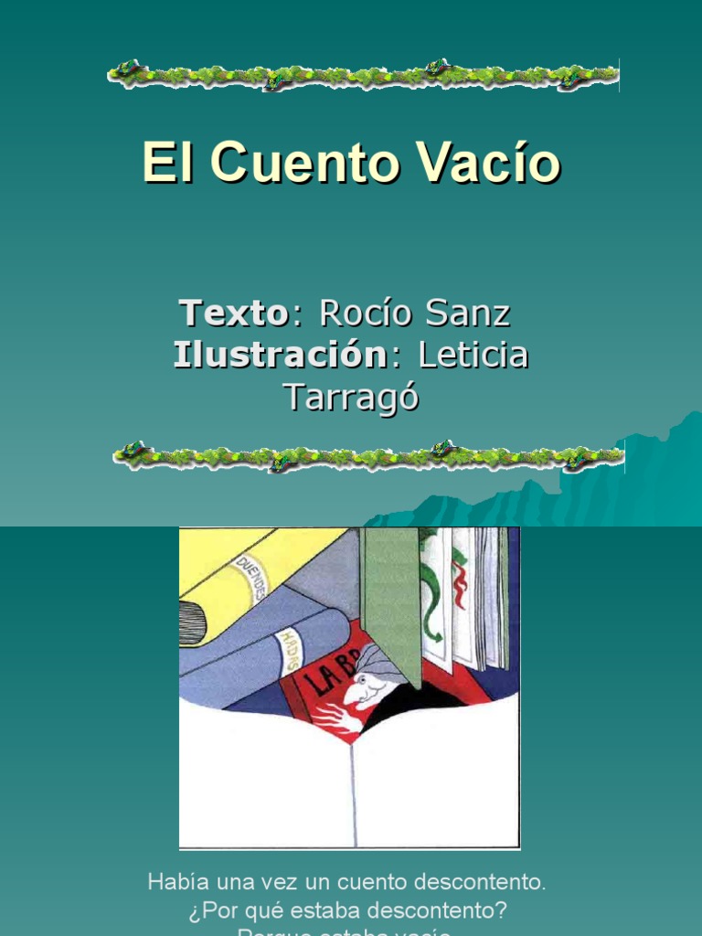 El Cuento Vacío Pdf Cuentos