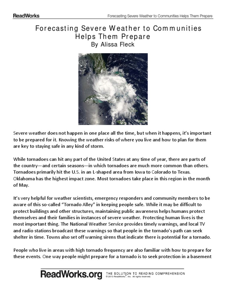 1220 Forecasting Severe Weather To Communities Helps Them Prepare | PDF ...