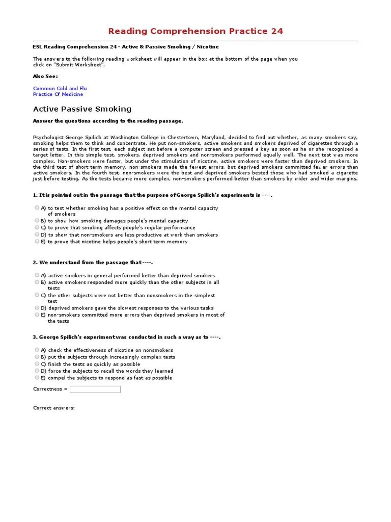 Spilich's Study on Smoking and Cognition | PDF | Tobacco Smoking ...
