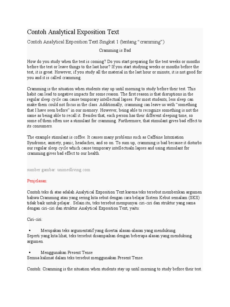 Contoh Analytical Exposition Text | PDF | Sleep | Kidney