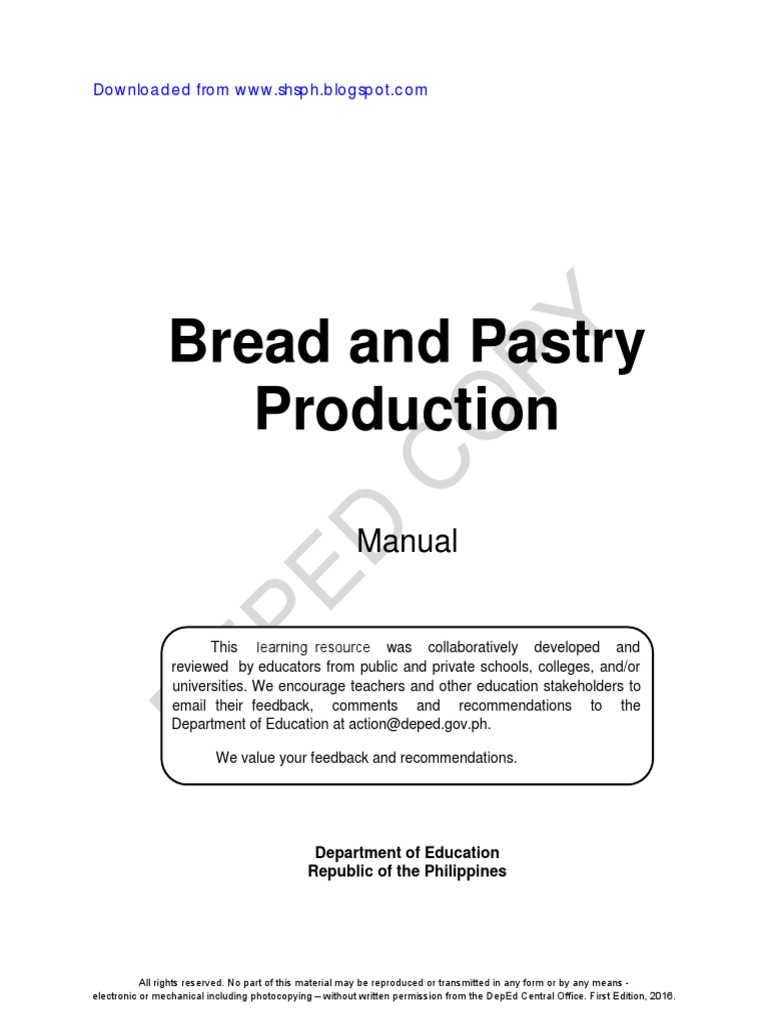 Bread and Pastry Production Module PDF | PDF | Cakes | Copyright