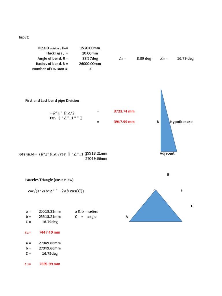 Pipe Dimension Calculator | PDF | Continuum Mechanics | Mechanics
