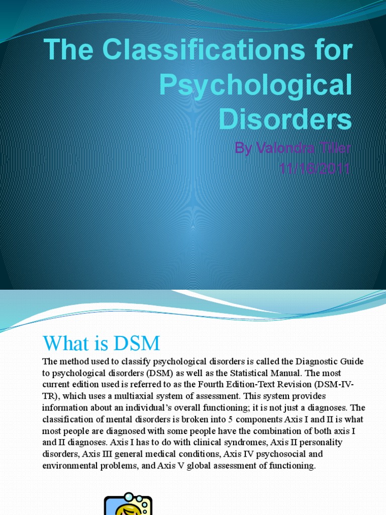 Assignment Psychological Disorder Presentation | PDF | Diagnostic And ...