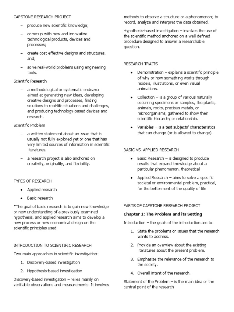 Chapter 1: The Problem and Its Setting | PDF | Scientific Method | Science