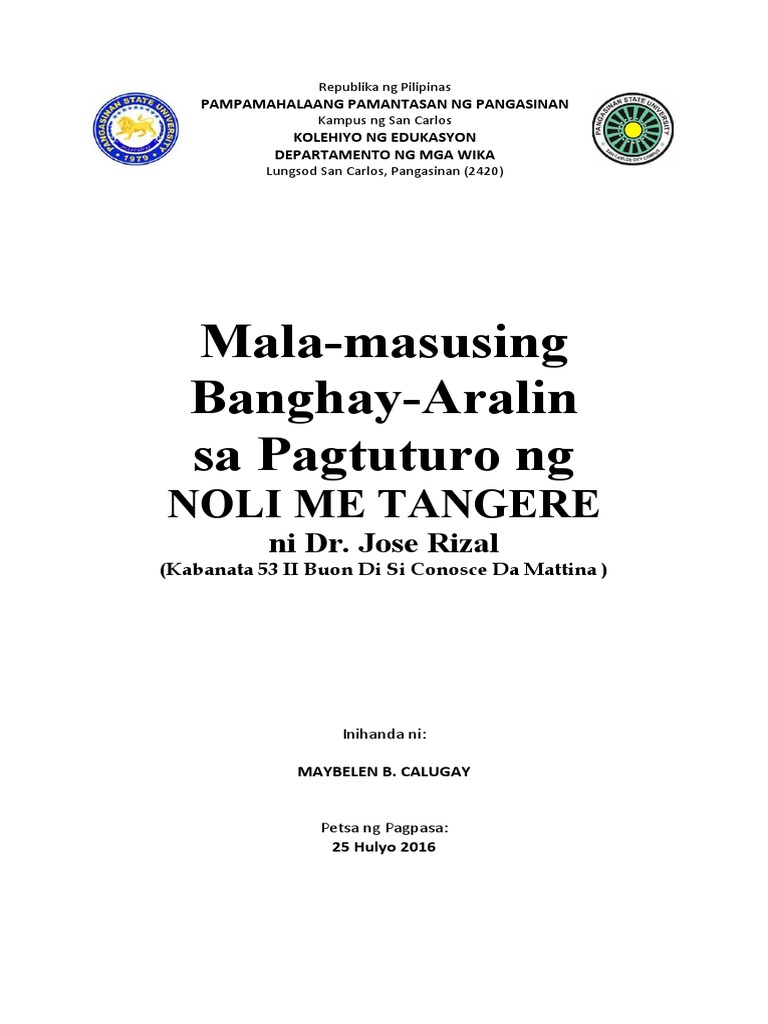 Noli Me Tangere - Kabanata 53 (Maybelen B Calugay) | PDF