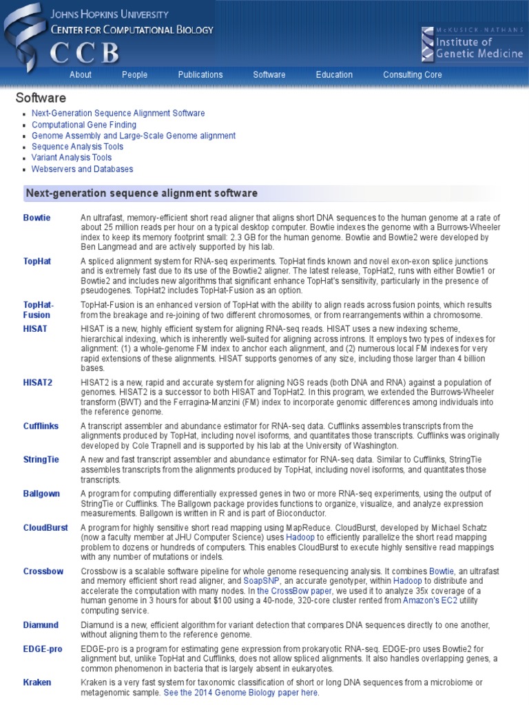Software: Next-Generation Sequence Alignment Software | Download Free PDF | Dna Sequencing ...