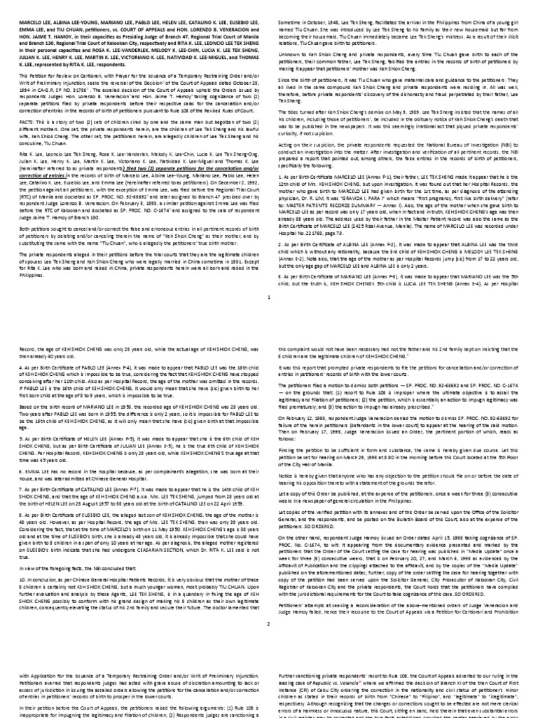 Clerical Errors Cancellation or Correction of An Entry Cases Full Text ...