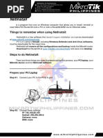Manual - Netinstall - MikroTik Wiki | PDF | Router (Computing) | Ip Address