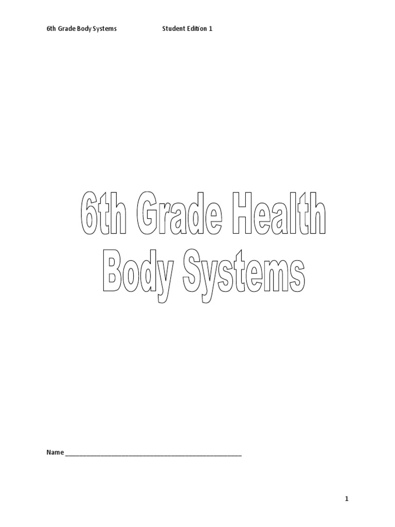 6th Grade Body Systems Student Edition 1 | PDF | Human Digestive System ...