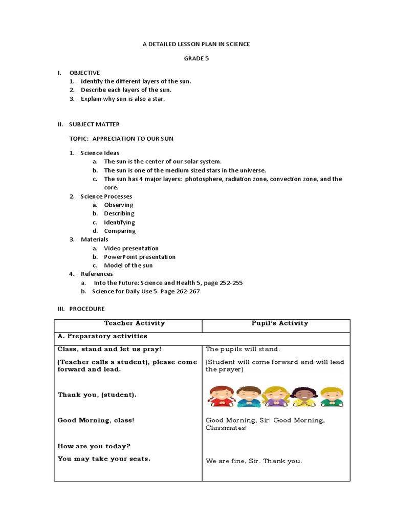 Detailed Lesson Plan | Download Free PDF | Sun | Stars