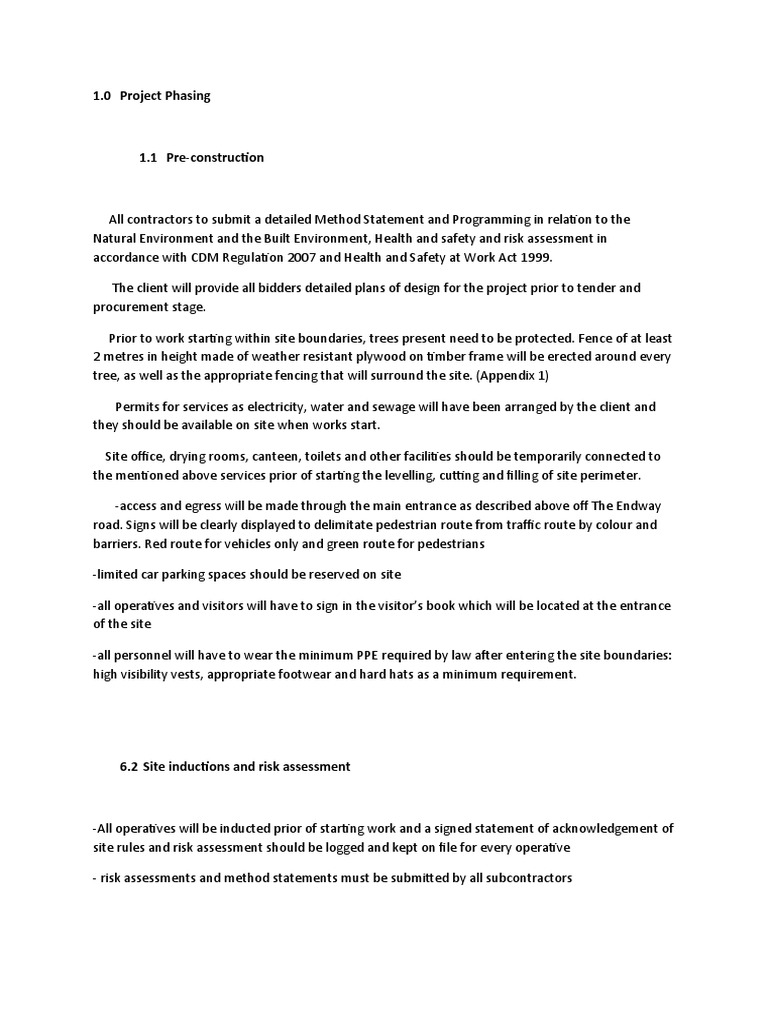 Project Phasing Plan | PDF | Traffic | Road