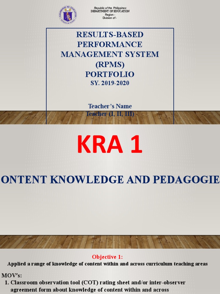 Results-Based Performance Management System (RPMS) Portfolio | PDF ...