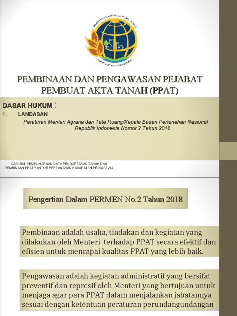 Pembinaan Dan Pengawasan Pejabat Pembuat Akta Tanah | PDF