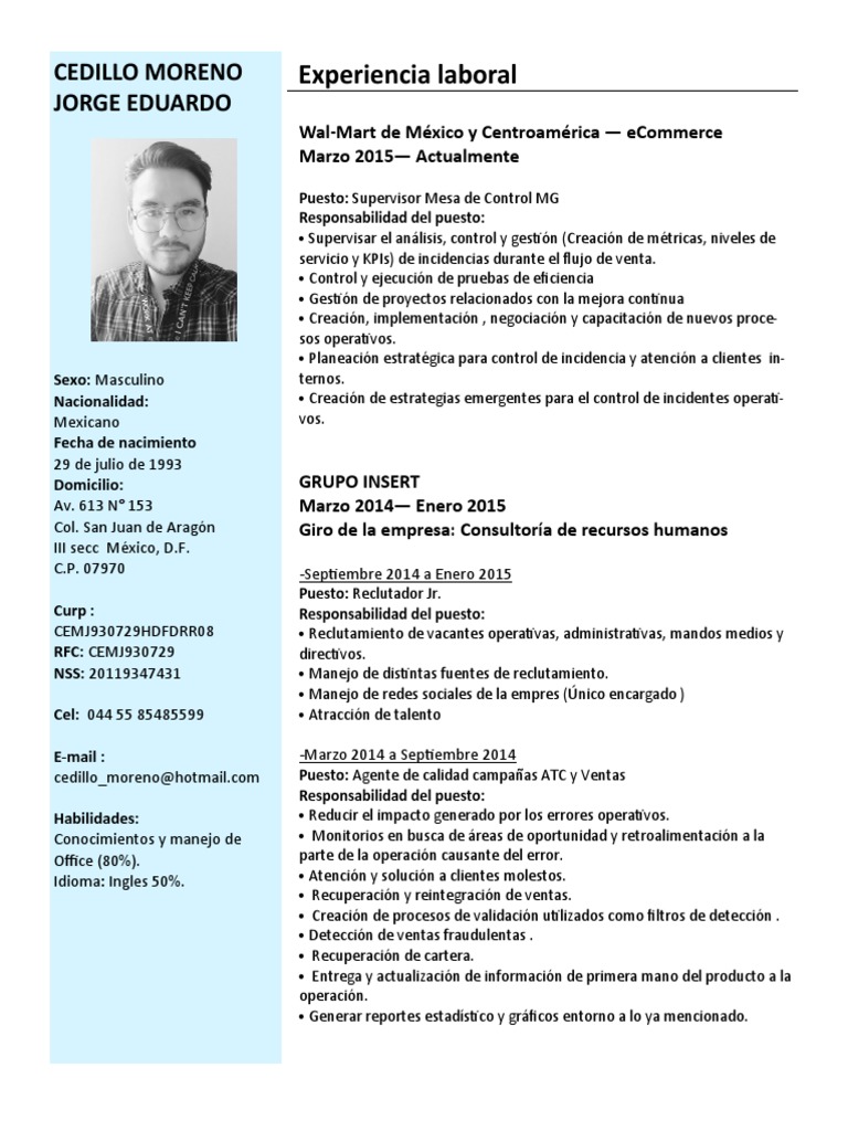 CV Jorge Cedillo PDF | PDF | Business | Science