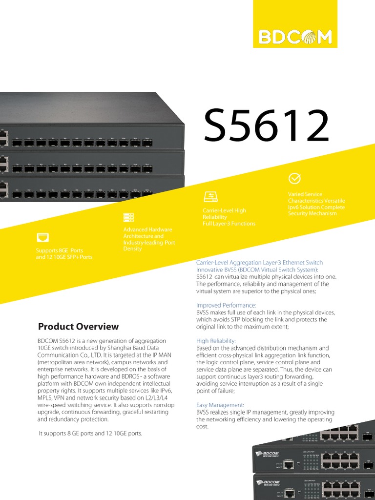 BDCOM S5612 Switch | PDF