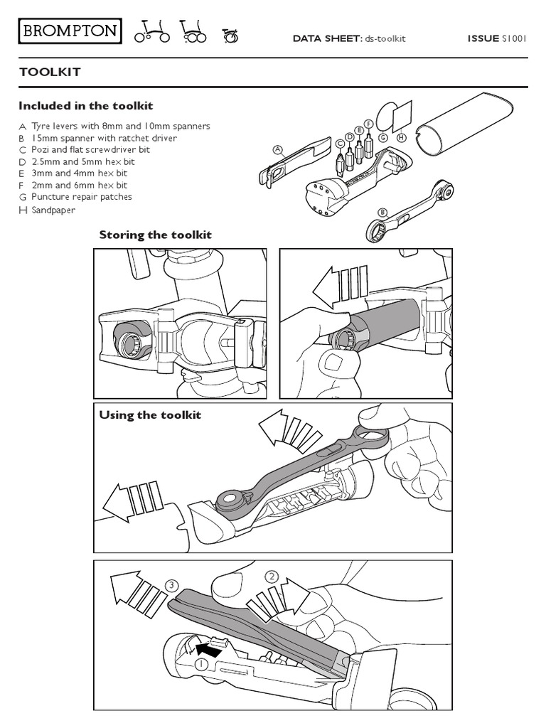 Toolkit Included in The Toolkit: DATA SHEET: Ds-Toolkit ISSUE S1001 | PDF