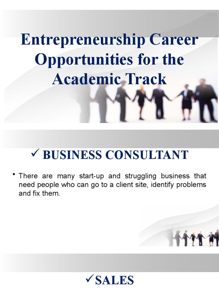Careers in Entrepreneurship Overview | PDF