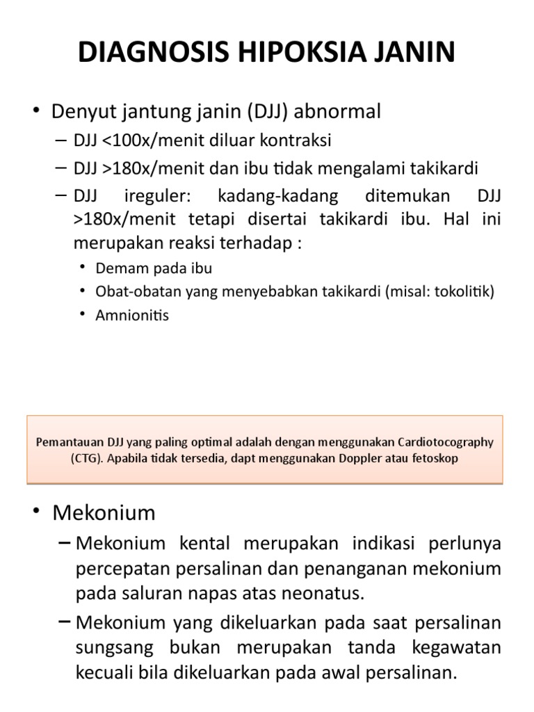 Diagnosis Hipoksia Janin | PDF