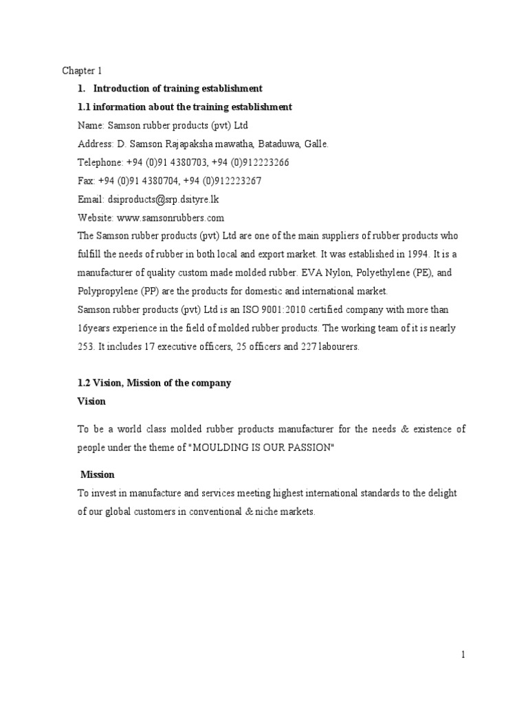 DSI Training Report | PDF | Extrusion | Industrial Processes